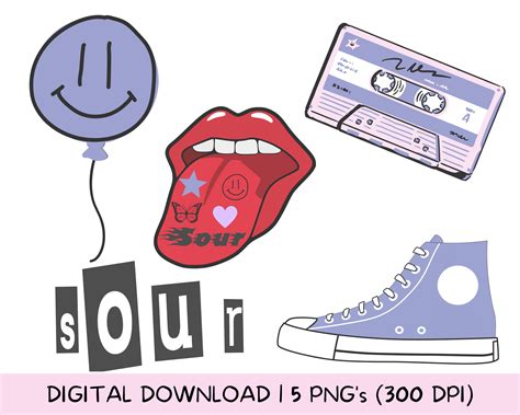 Prints Home And Living Instant Download Olivia Rodrigo Sour Album Png