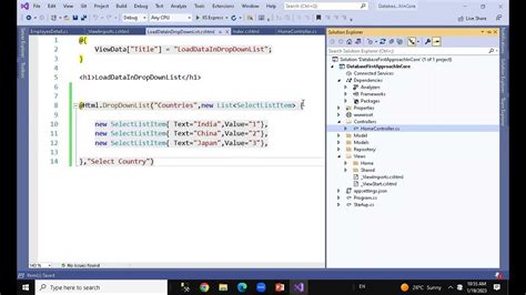 asp net core static dropdownlist youtube