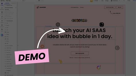 Launch Your Ai Saas With This Bubble Template Demo Youtube