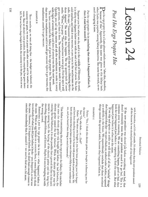 Lesson 24 Post Hoc Pdf Fallacy