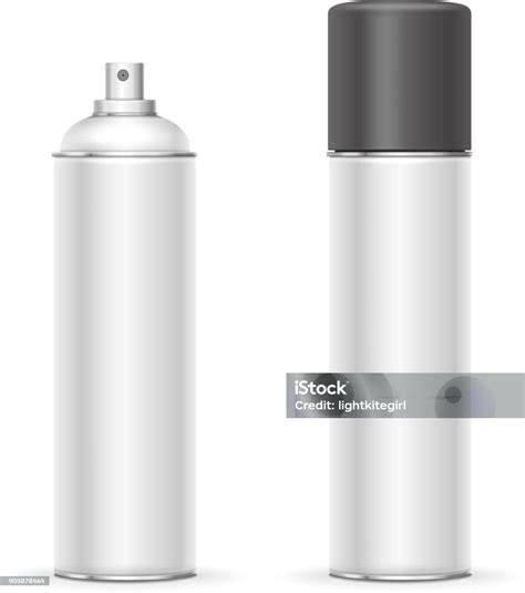 에 어로 졸 스프레이 금속 병 할 수 있다 방 취 제 또는 페인트 서식 파일 3차원 형태에 대한 스톡 벡터 아트 및 기타 이미지