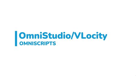 Introduction To OmniStudio Or VLocity OmniScript YouTube