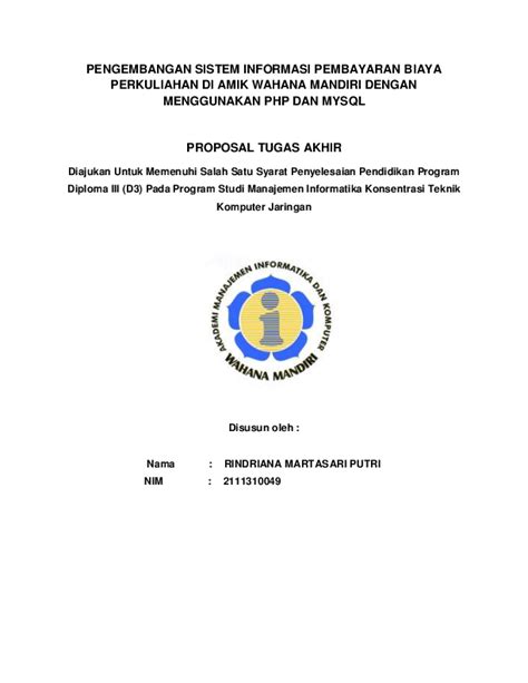 Contoh Proposal Skripsi Teknik Informatika Berbasis Web Sketsa