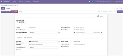 Odoo 15 Vendor Bills Odoo V15 Community Edition