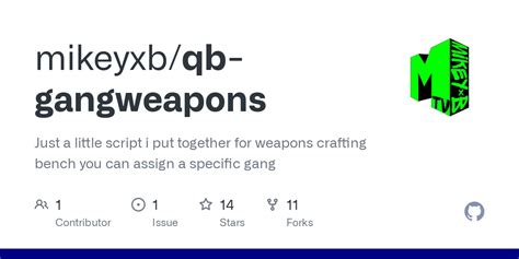 GitHub Mikeyxb Qb Gangweapons Just A Babe Script I Put Together For Weapons Crafting Bench