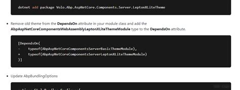 docs module doesn t support `diff` as a code block · issue 12485 · abpframework abp · github