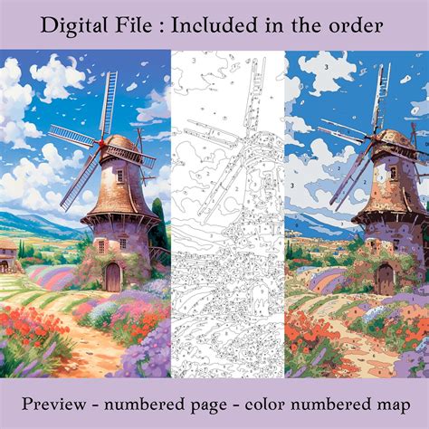 Color By Number For Adultpaint By Number Printable Beauty Etsy