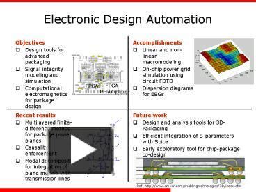 PPT Electronic Design Automation PowerPoint Presentation Free To View Id E E NDVkY