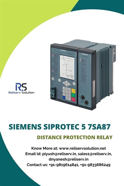 Siemens Siprotec 5 7sa87 Distance Protection Relay Siemens Relay