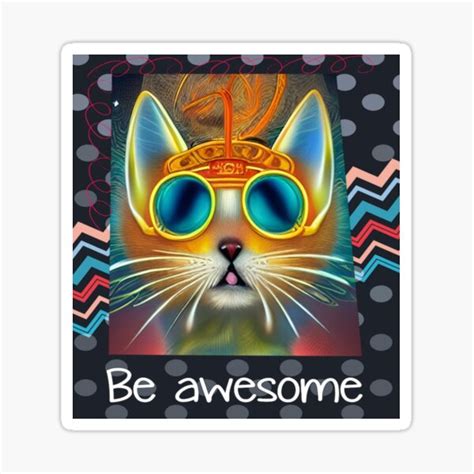 be awesome sticker for sale by art vibrations redbubble