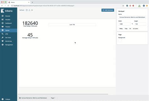 using metric and markdown elements in canvas within kibana elastic blog