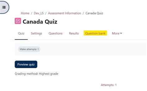 Introduction To The Moodle Quiz Question Bank Learning And Teaching Hub