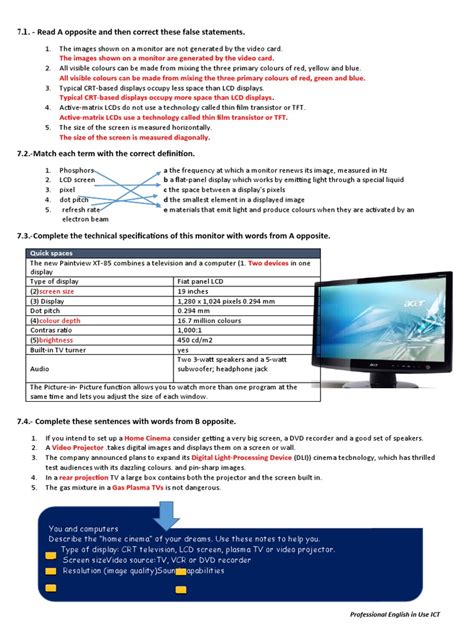 7 output devices download free pdf computer monitor liquid crystal display