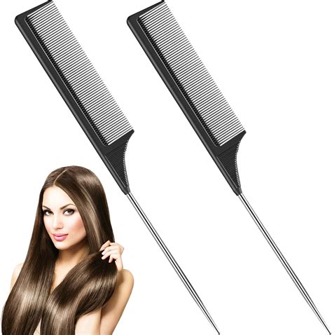 3 Pack Hair Rat Tail Combs Set Parting Rattail Teasing