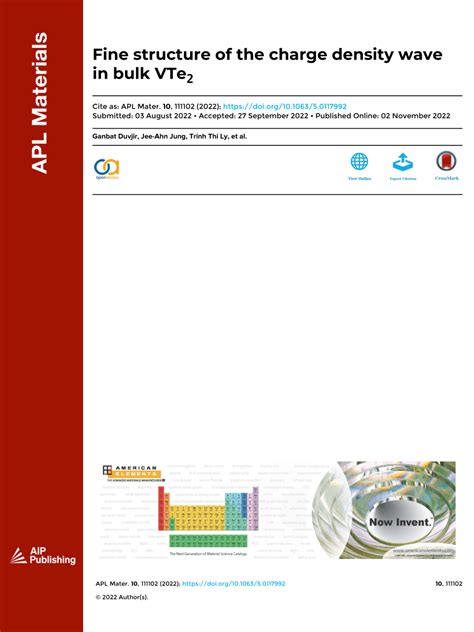 Pdf Fine Structure Of The Charge Density Wave In Bulk Vte 2