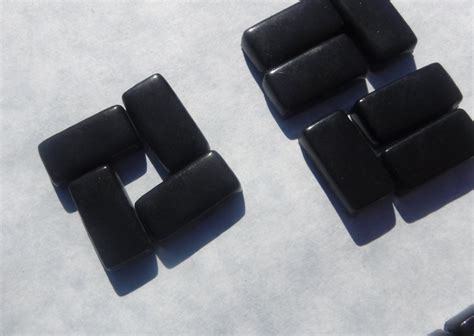 Black Rectangle Mosaic Tiles 20mm Bars 100g