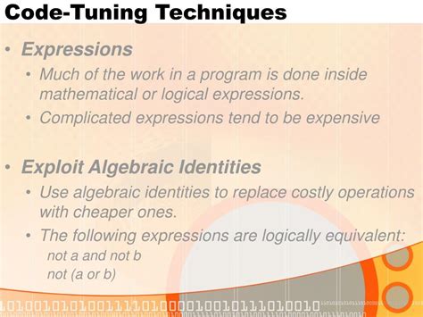 Ppt Code Tuning Strategies And Techniques Powerpoint Presentation