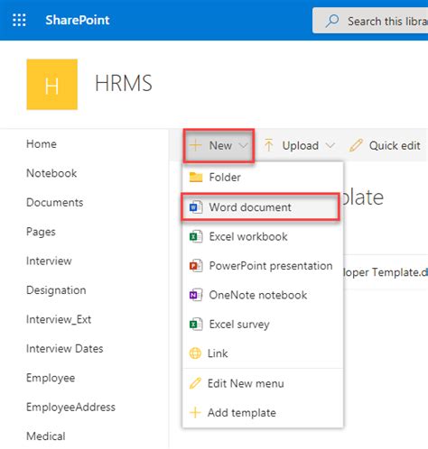 Create Word Document From Sharepoint List With Ms Flow And Quick Parts
