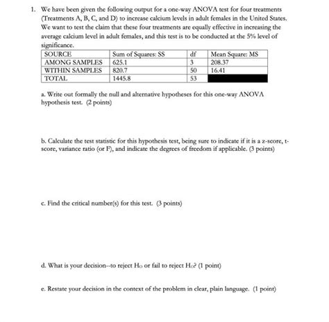 Solved We Have Been Given The Following Output For A One Way