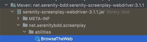 Serenity Bdd Screenplay Webdriver Missing Abilities Package When Import From Mavengradle