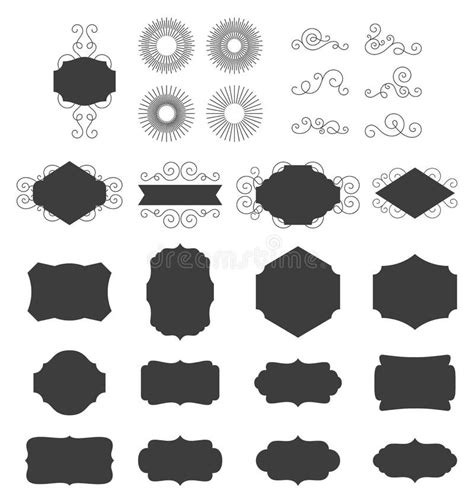 Black Frames Set Stock Vector Illustration Of Ornate 113500904