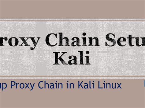 Proxy And Proxy Chain Cyber Security Networking Technology Courses