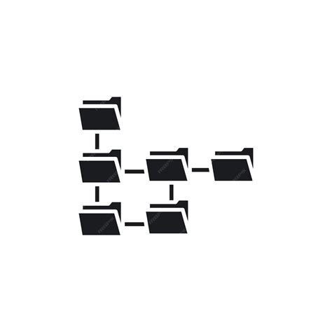 Premium Vector Folder Tree Icon Set Directory Structure Vector Symbol