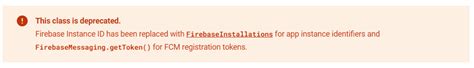 Android Firebaseinstanceid Deprecated