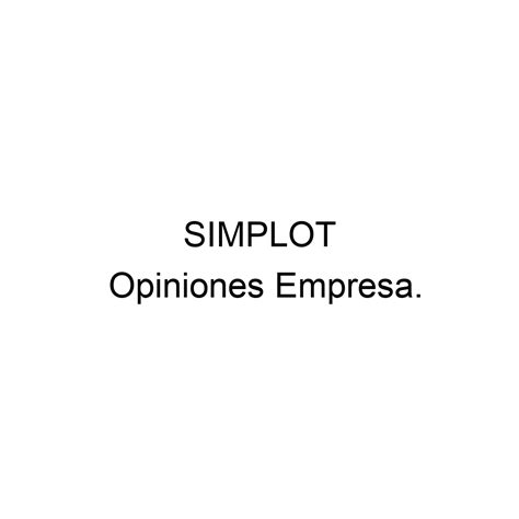 Opiniones SIMPLOT