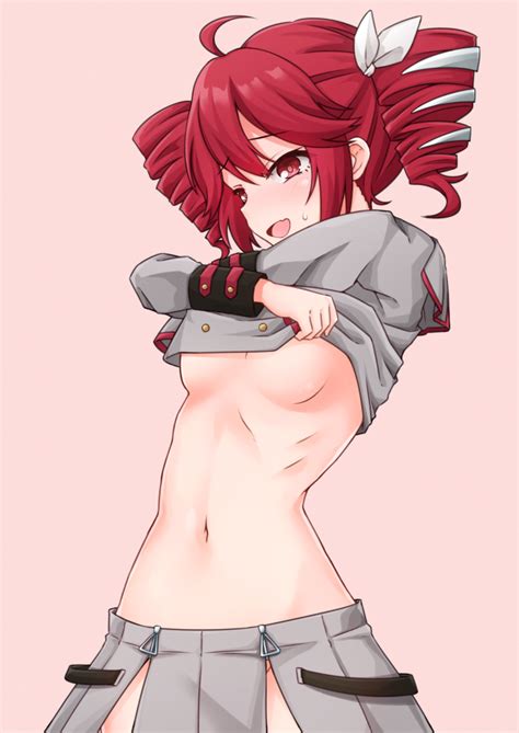 Aatsu Kasane Teto Kasane Teto Sv Synthesizer V Utau 1girl D Blush Breasts Buttons