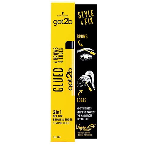 Schwarzkopf Got2b Glued 4 Brows & Edges 16ml Eyebrow Gel, Eyebrow ...