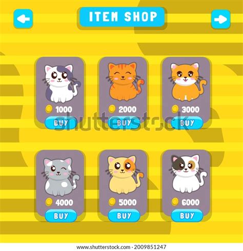 Vector Game Template Gui Kit Interface Stock Vector Royalty Free 2009851247 Shutterstock