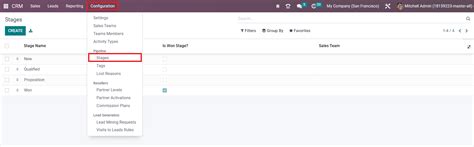 Stages In Odoo 16 Crm Odoo V16 Enterprise Edition Book