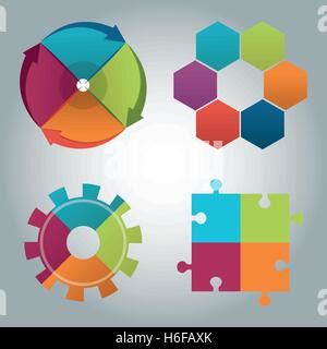 Puzzle Infographic Circle With 7 Steps Options Pieces Seven Part