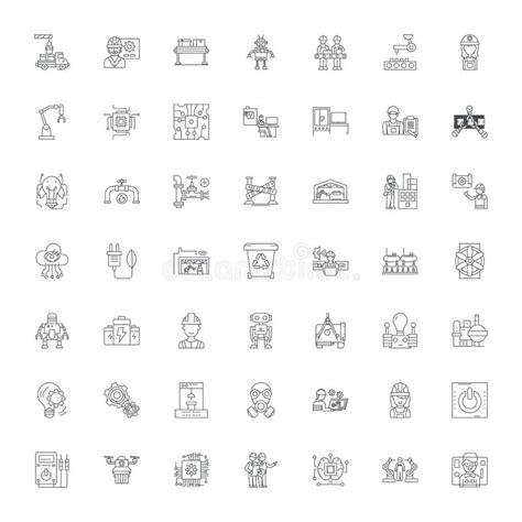 Engineering System Line Icon Vector Engineering System Outline Sign Concept Symbol Flat