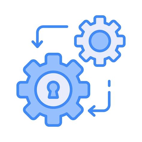 Premium Vector Secure Management Icon With Gear And Lock Setting Icon
