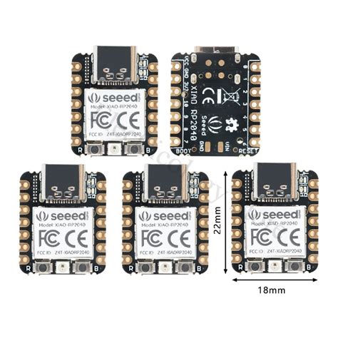5pcs Seeed Xiao Rp2040 마이크로 컨트롤러 Arduinomicropythoncircuitpython 용 듀얼 코어 Arm Cortex M0 2mb