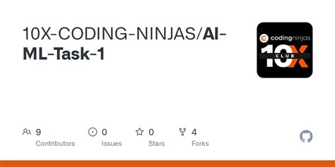 GitHub X CODING NINJAS AI ML Task