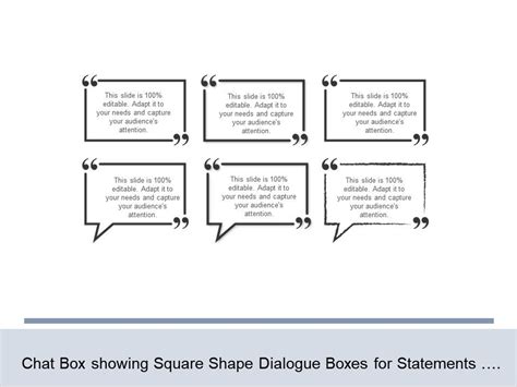 Chat Box Showing Square Shape Dialogue Boxes For Statements Use To Communicate Powerpoint