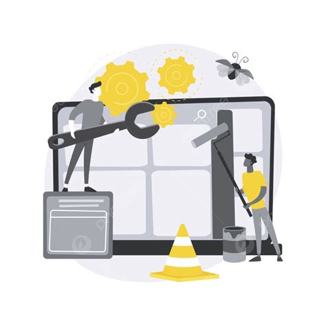 웹사이트 유지 보수 추상적 인 개념 벡터 일러스트 레이 션 복잡한 분석 회색 Png 일러스트 및 벡터 에 대한 무료 다운로드 Pngtree