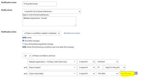 using notification conditions with a blank date field qrew discussions