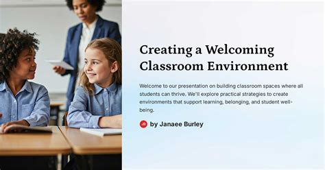 Creating A Welcoming Classroom Environment
