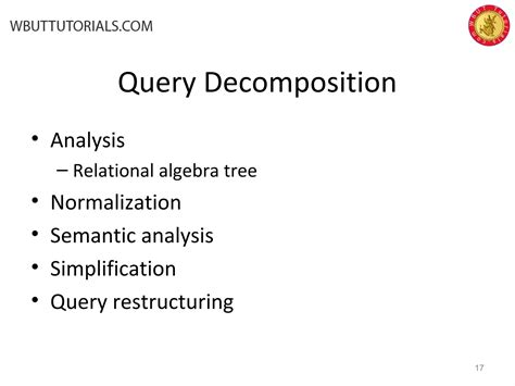 Query Processing And Optimization Ppt