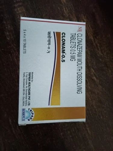 Clonazepam Mouth Dissolving Tablets 0 5 Mg At ₹ 700 Box Clonazepam Tablet In Bengaluru Id