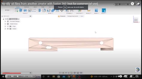 Modify Stl Files From Another Creator With Fusion 360 Not For Commercial Use Youtube