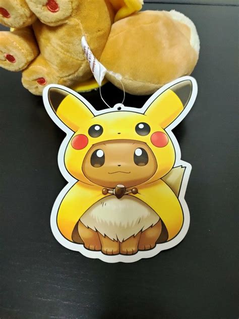 Eevee Plush Wearing Pikachu Poncho At Pokemon Center Original Plush