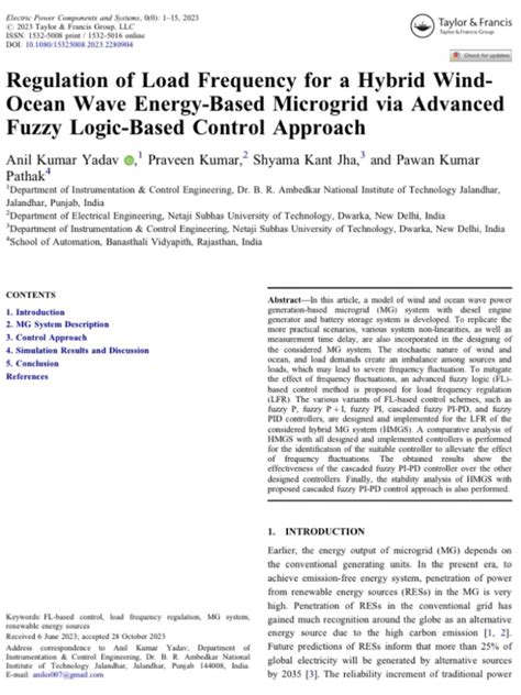 Pawan Kumar Pathak Phd On Linkedin Microgrid Artificialintelligence Fuzzylogic