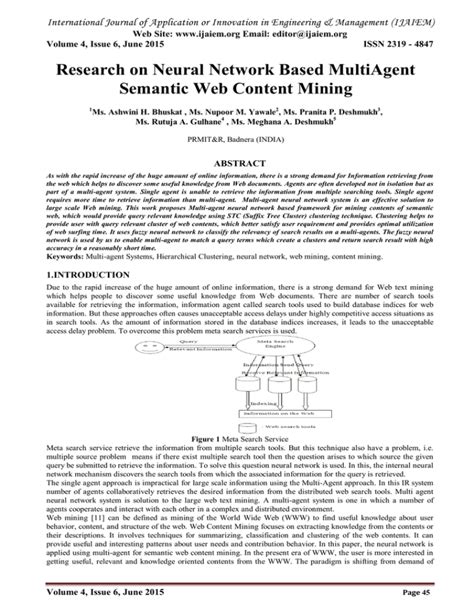 Research On Neural Network Based Multiagent Semantic Web Content Mining