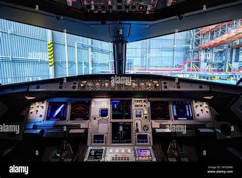 Schiphol The Cockpit Of The New Klm Airbus A321neo Aircraft For Klm The Arrival Of The