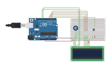 Circuit Design Push Button Count Tinkercad